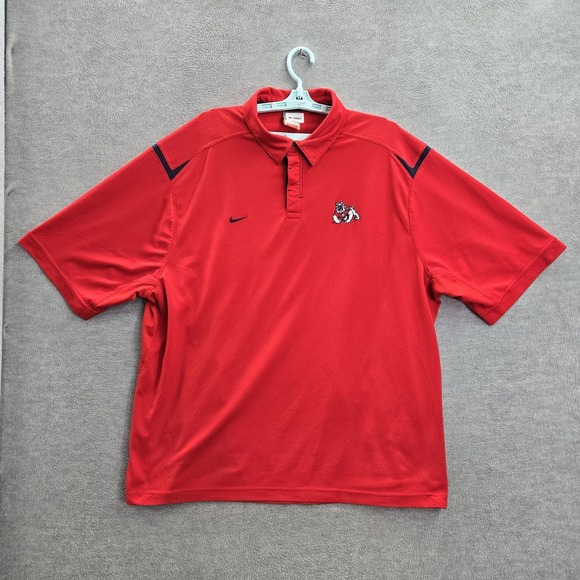 Nike | Shirts | Vintage Fresno State Bulldogs Men Polo Xxl Red Bulldog ...